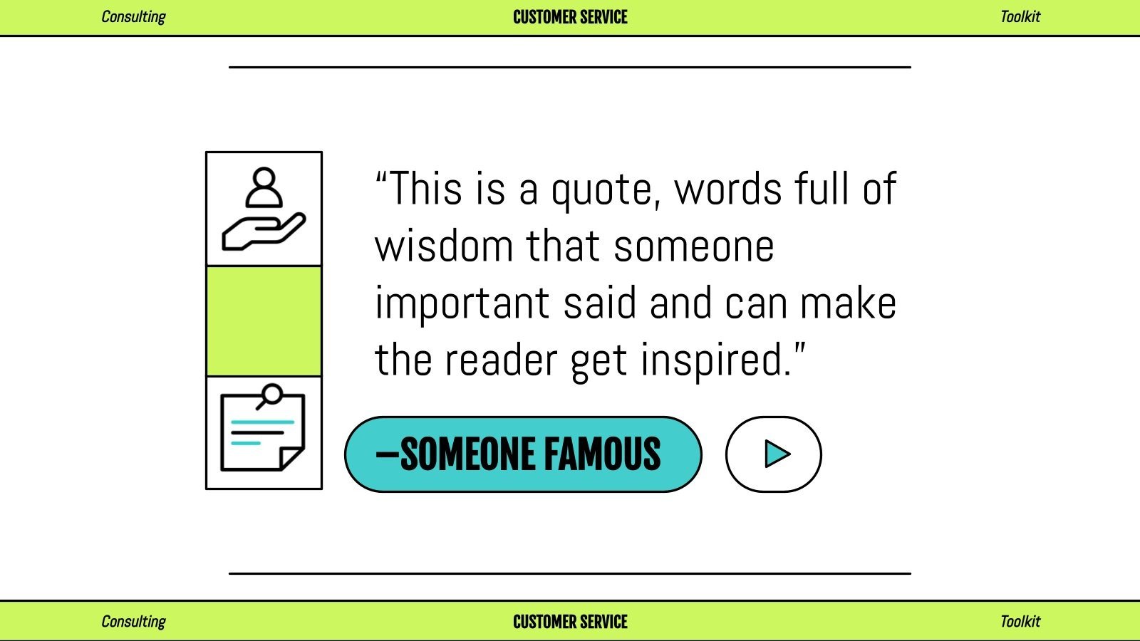 Customer Service Consulting Toolkit with Animated Icons