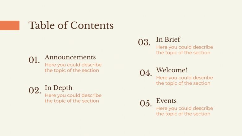 Fall Updates Newsletter Slides theme & PowerPoint template