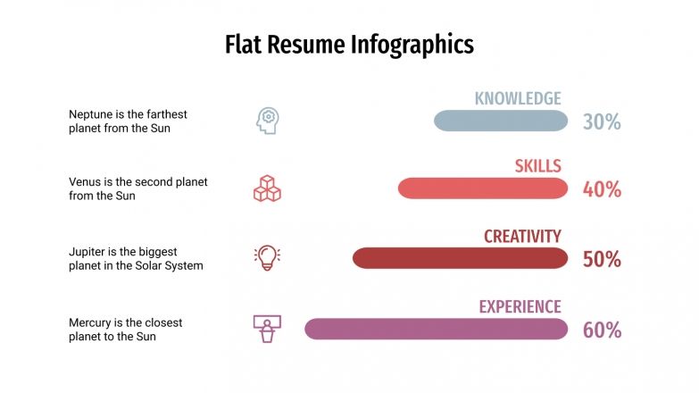 Free Flat Resume Infographics for Google Slides and PowerPoint