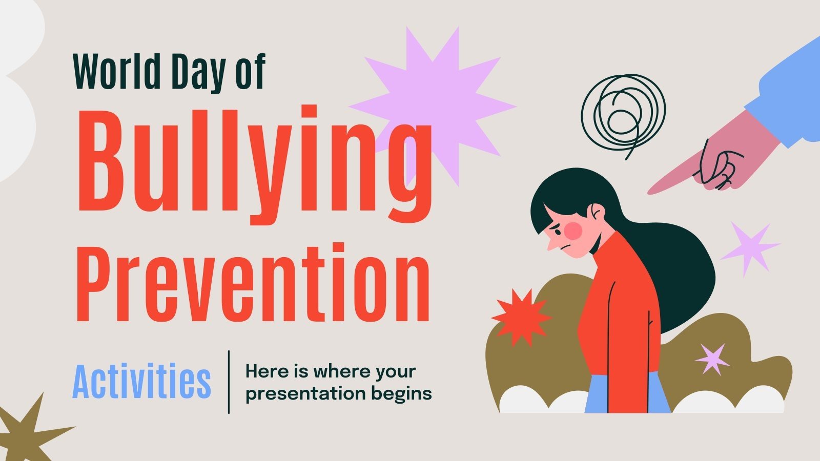 Plantillas gratis de Google Slides y PPT sobre el bullying