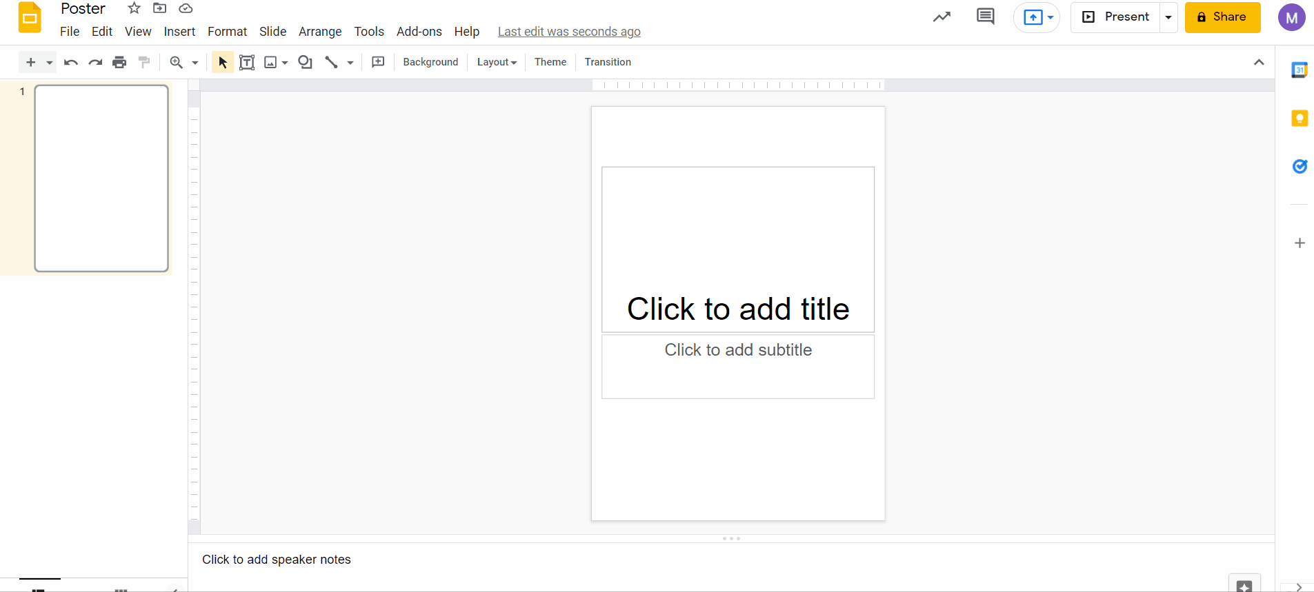 How To Make A Poster In Google Slides