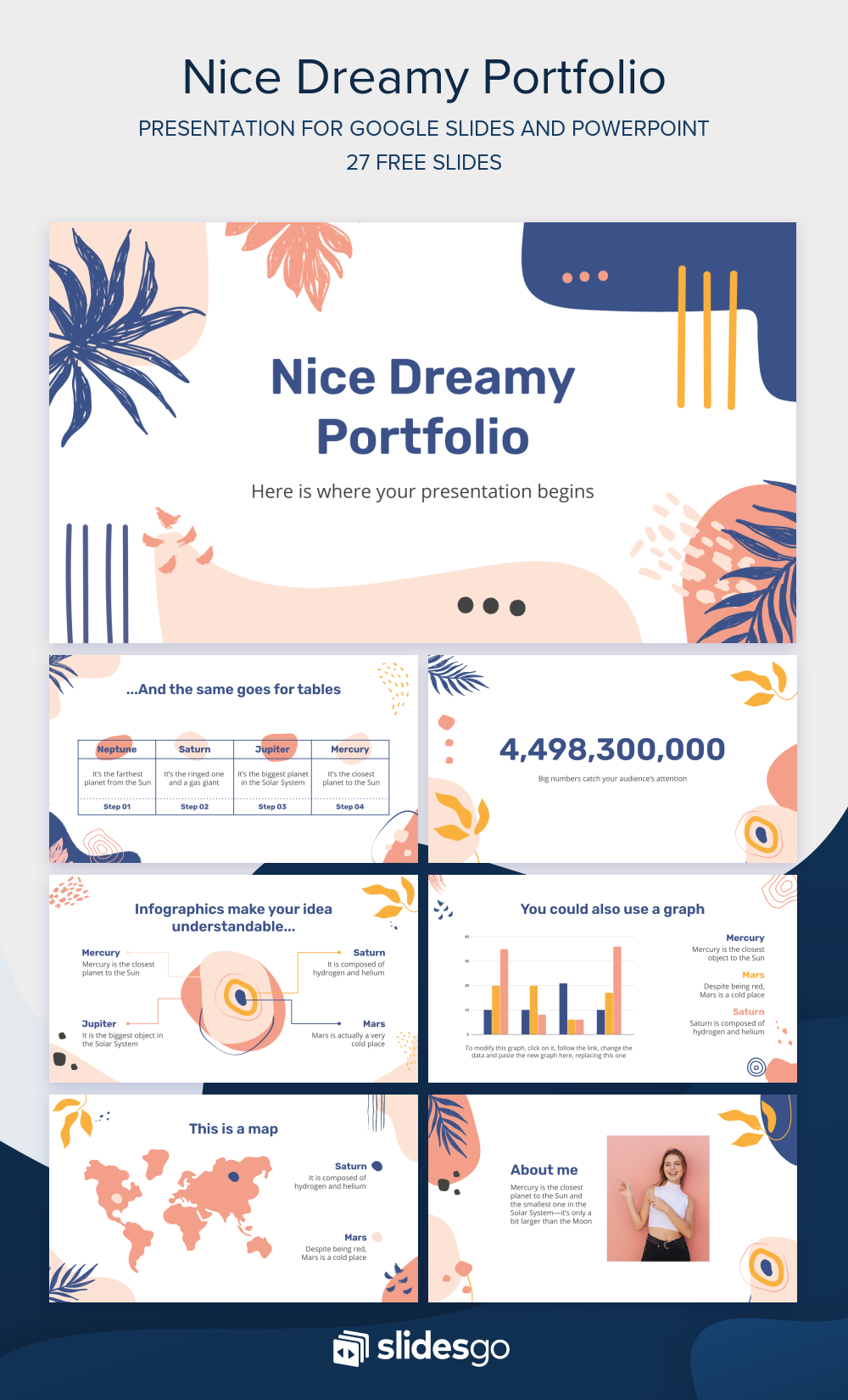 Nice Dreamy Portfolio Google Slides & PowerPoint template