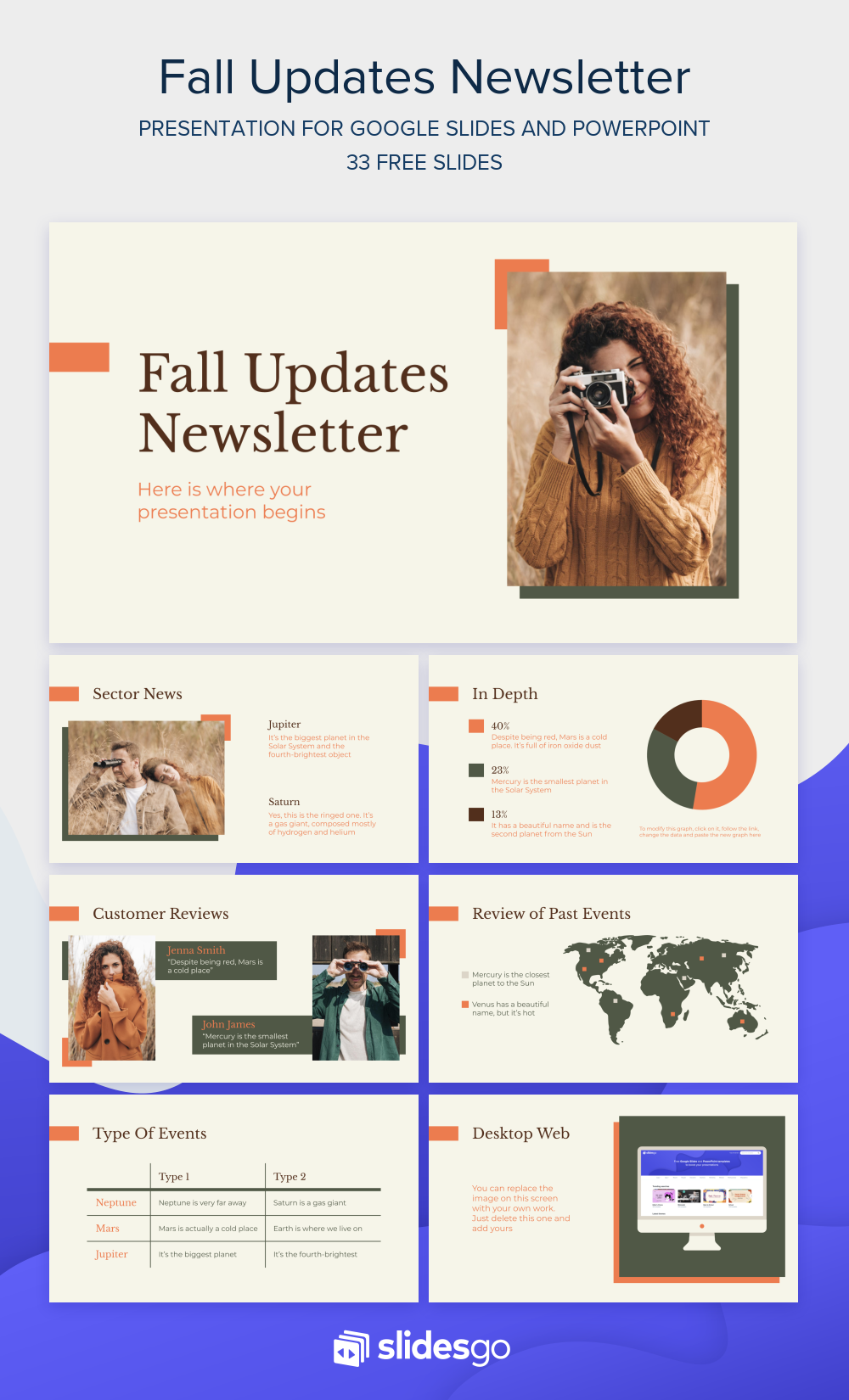 Fall Updates Newsletter Slides theme & PowerPoint template