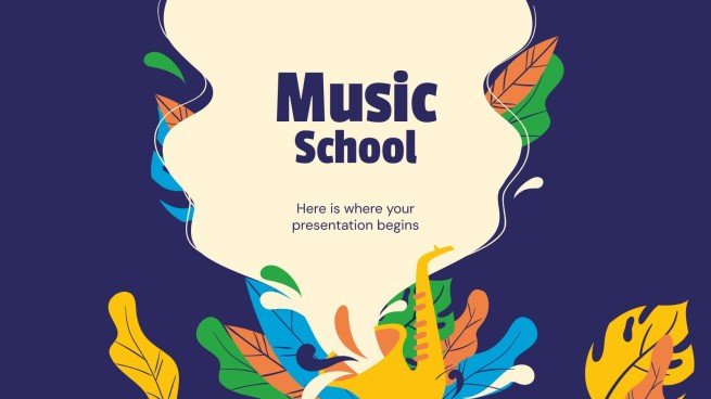 Music School Google Slides Theme and PowerPoint Template