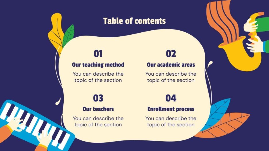 Music School Google Slides Theme and PowerPoint Template