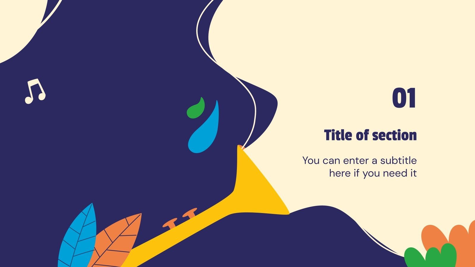 Music School Google Slides Theme and PowerPoint Template