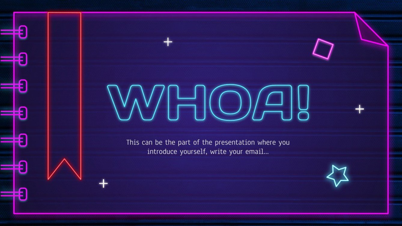 Neon Palette Book Slideshow for Marketing | Google Slides