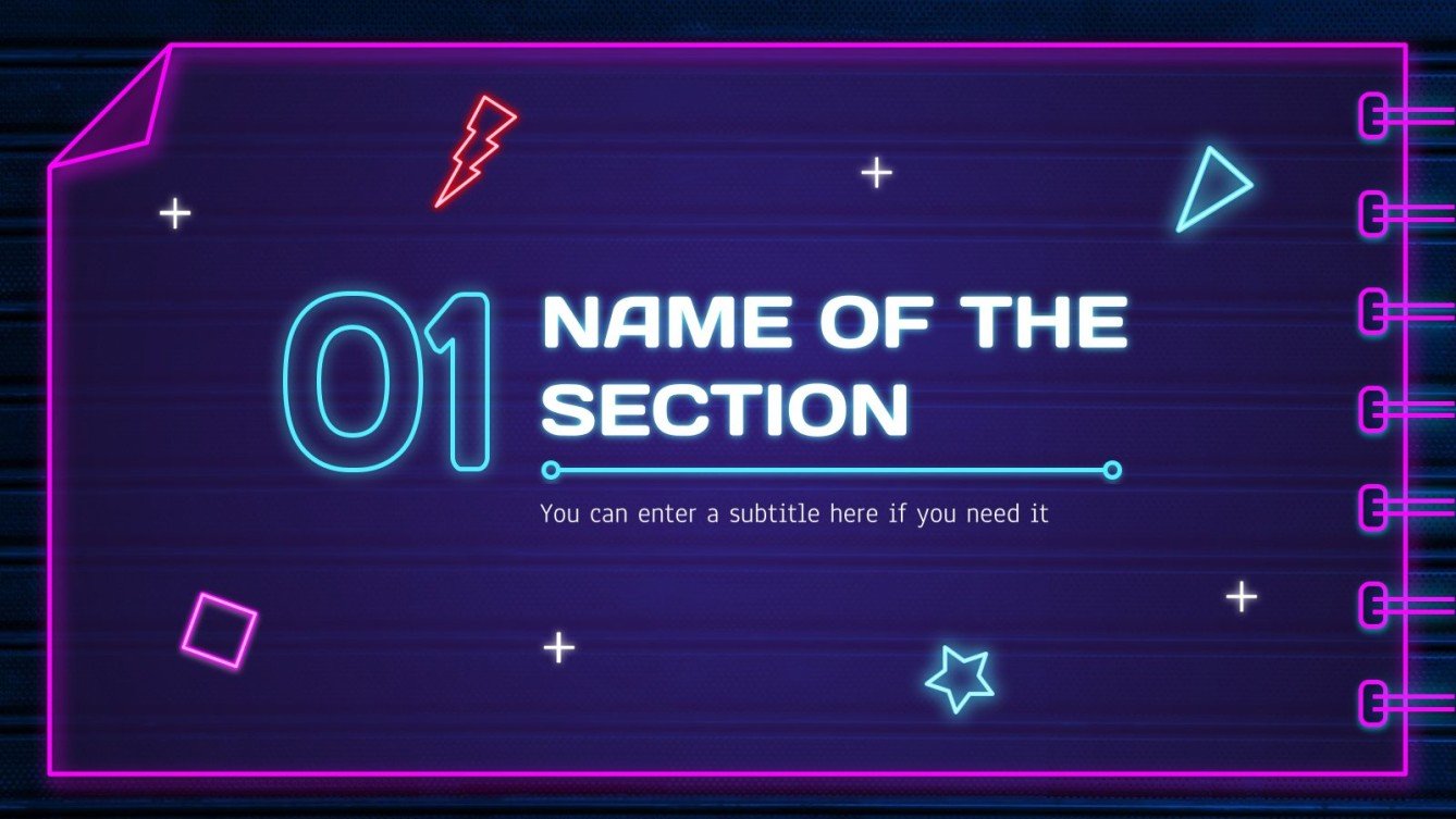 Neon Palette Book Slideshow for Marketing | Google Slides