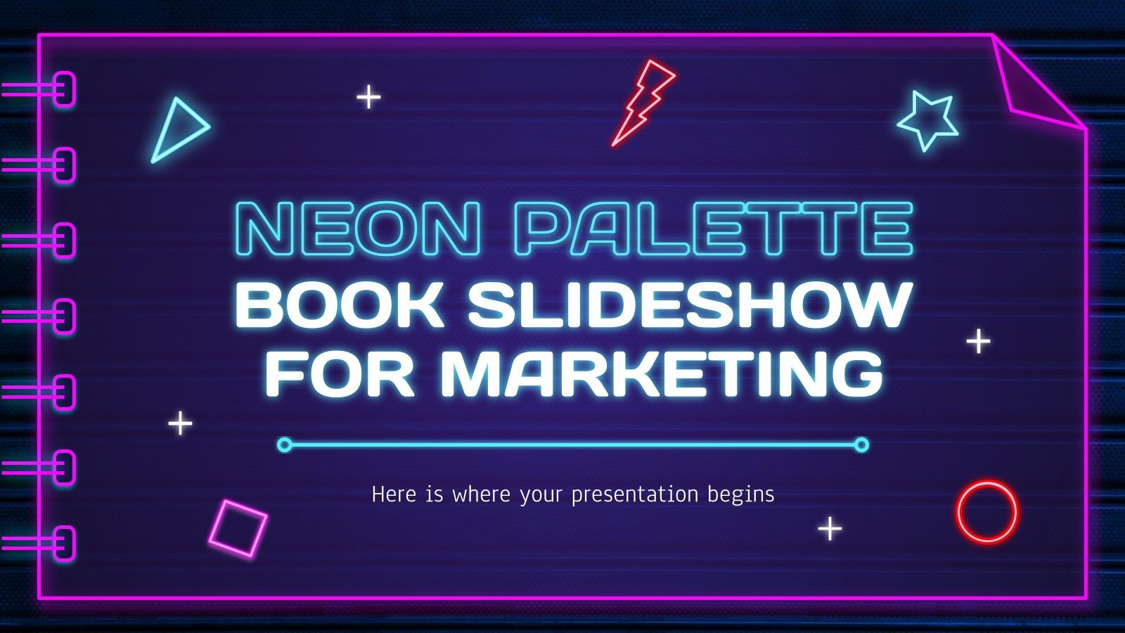 Plantillas gratis con efecto Neón para Google Slides y PowerPoint