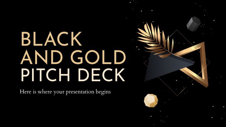 Free golden templates for Google Slides and PowerPoint