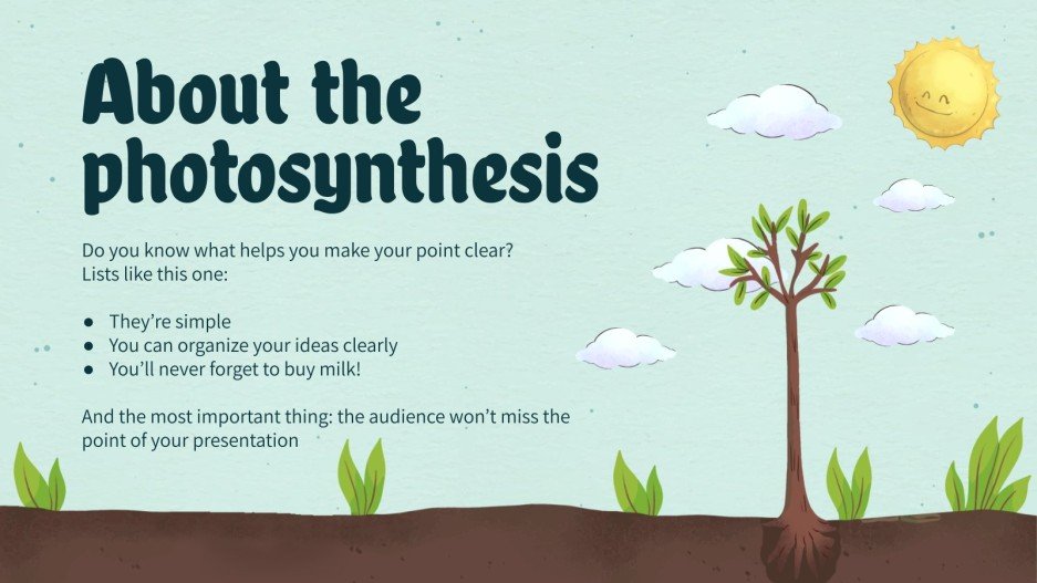 Biology Subject for Pre-K: Photosynthesis | Google Slides