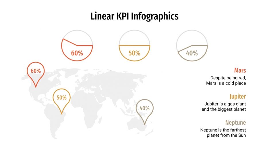 Free Linear KPI Infographics for Google Slides and PowerPoint
