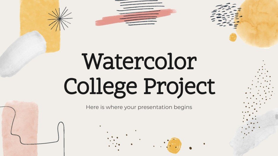 Watercolor College Project | Google Slides & PowerPoint