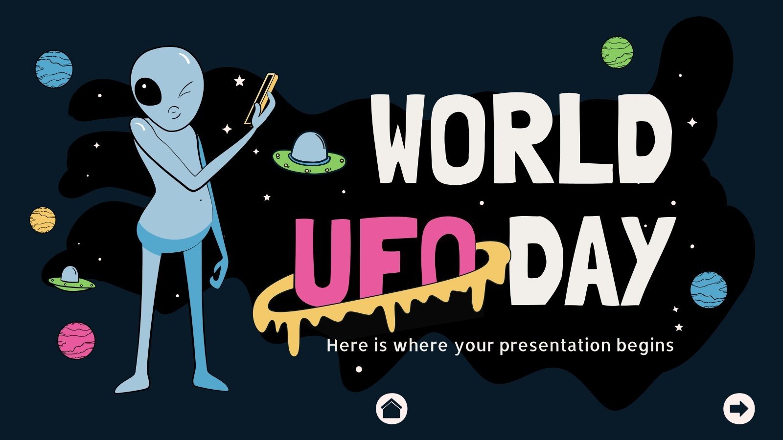 UFOs & Aliens Minitheme Google Slides and PowerPoint Template
