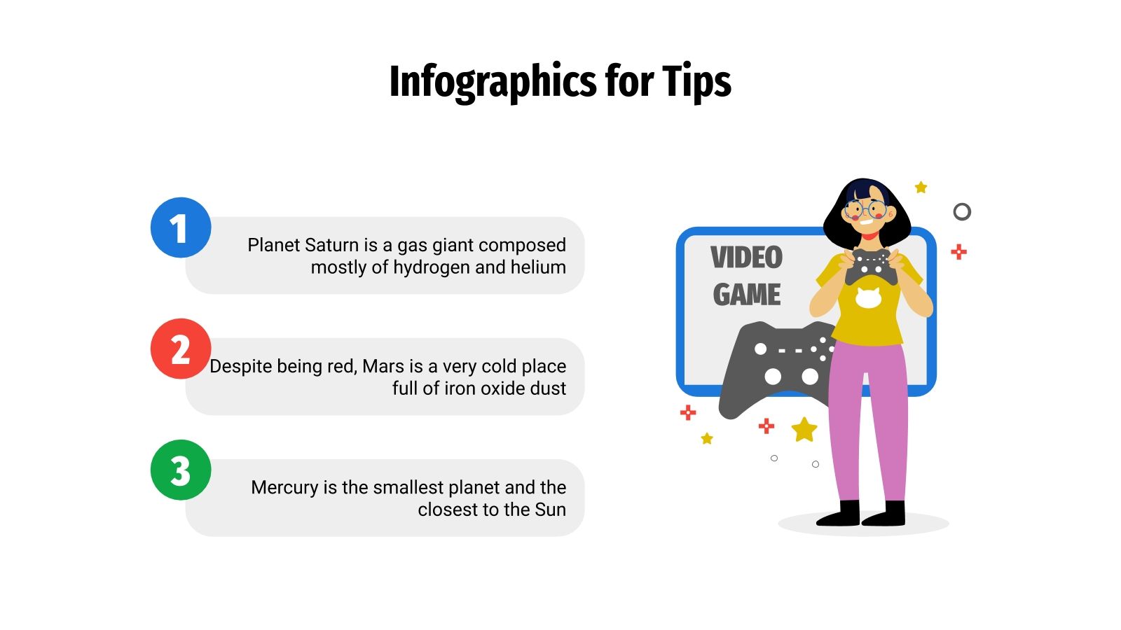 Infografías para tips y consejos | Tema de Google Slides y PPT