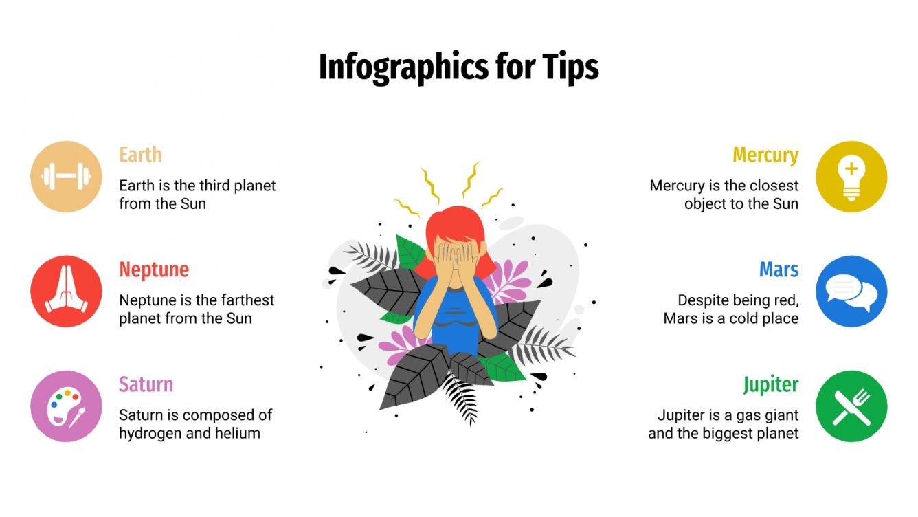 Infografías para tips y consejos | Tema de Google Slides y PPT