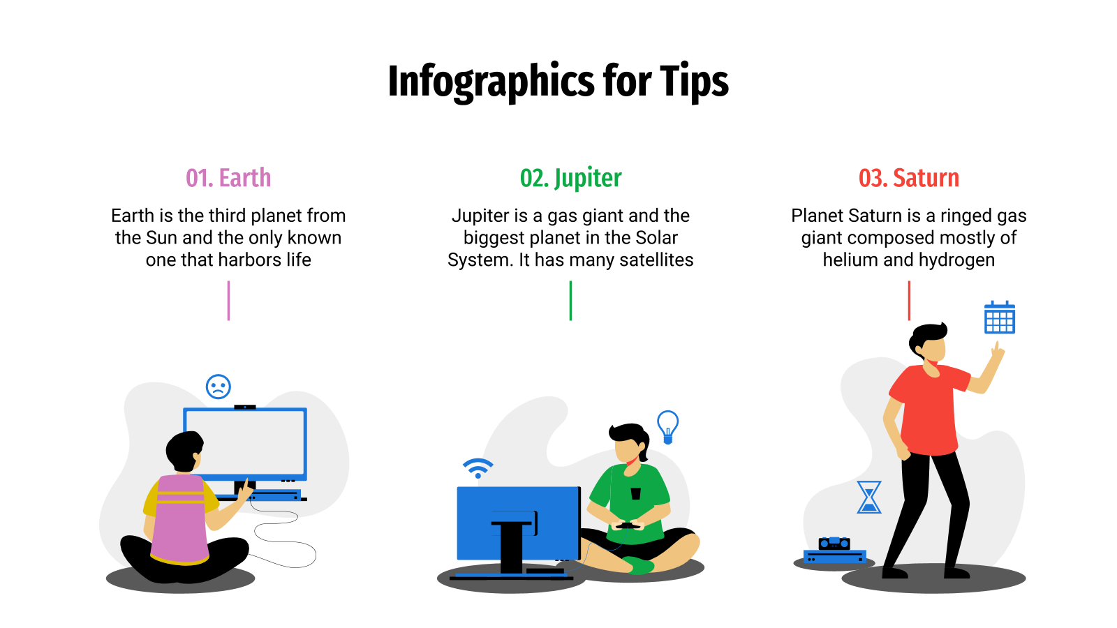 Infografías para tips y consejos | Tema de Google Slides y PPT