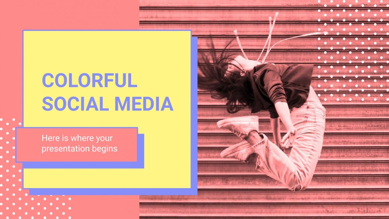 Colorful Social Media Google Slides & PowerPoint template