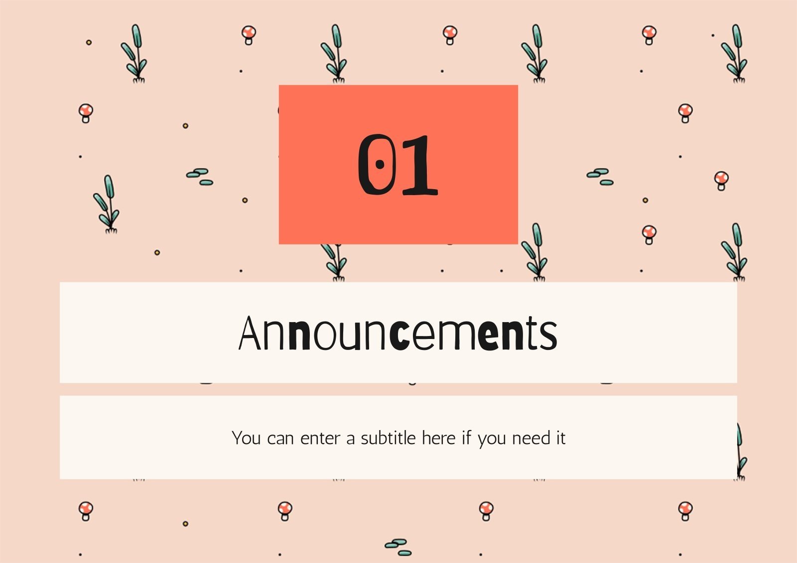Cute Mushrooms Newsletter | Google Slides & PowerPoint