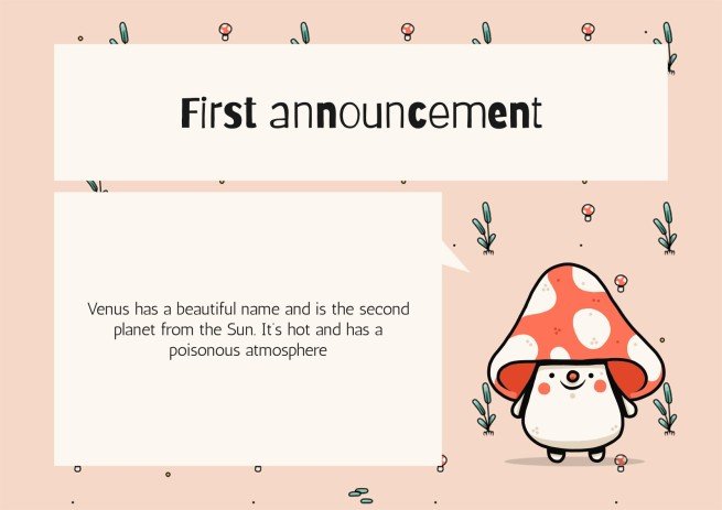 Cute Mushrooms Newsletter | Google Slides & PowerPoint