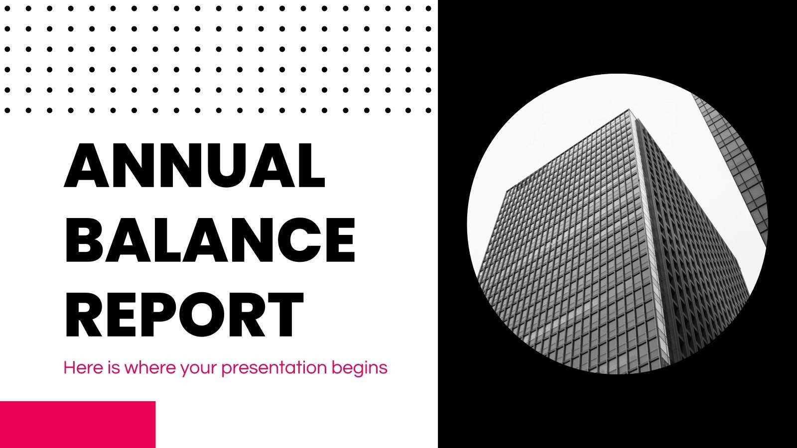 Annual Balance Report Google Slides theme & PPT template