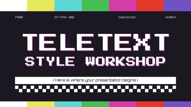 Teletext Style Workshop | Google Slides and PowerPoint