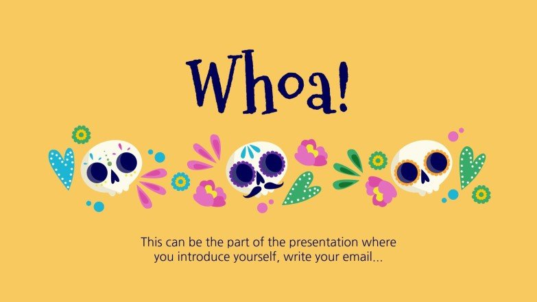 Día de Muertos Pattern Google Slides & PowerPoint template