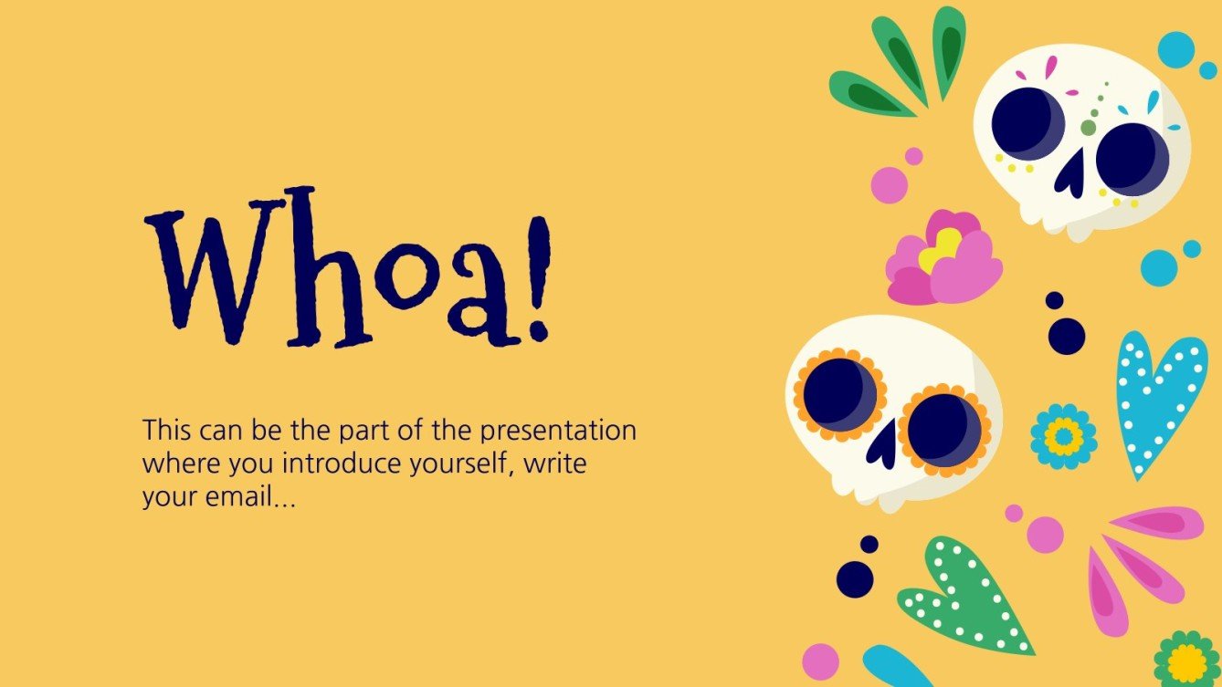 Día de Muertos Pattern Google Slides & PowerPoint template