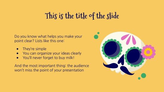 Día de Muertos Pattern Google Slides & PowerPoint template