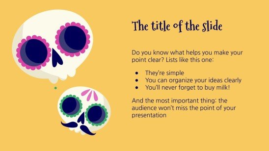 Día de Muertos Pattern Google Slides & PowerPoint template