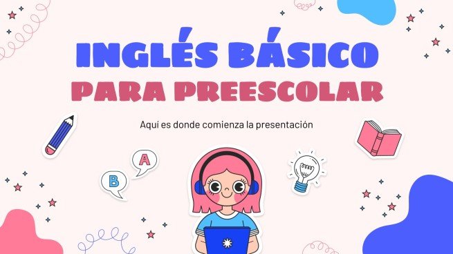 Basic English for Pre-K | Google Slides and PowerPoint