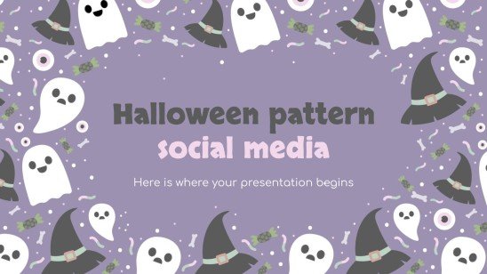 Halloween Pattern Social Media Google Slides & PPT template