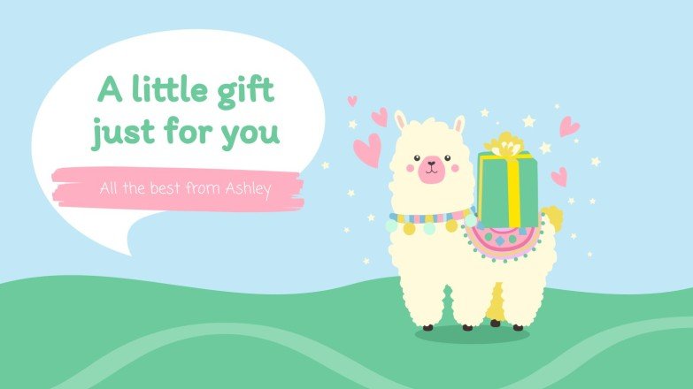 Cute Greeting Cards Google Slides theme & PPT template