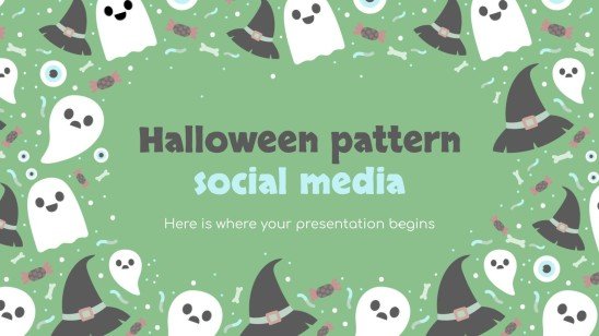 Halloween Pattern Social Media Google Slides & PPT template