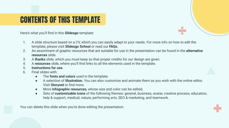 Cool Professor CV Google Slides theme & PowerPoint template