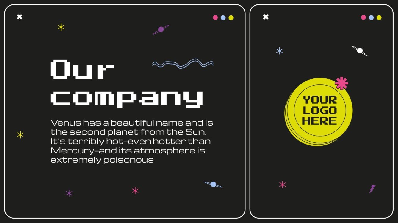 Cute Geometric Monsters App | Google Slides and PPT template