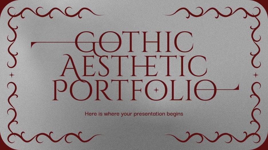 Gothic Aesthetic Portfolio | Google Slides & PowerPoint