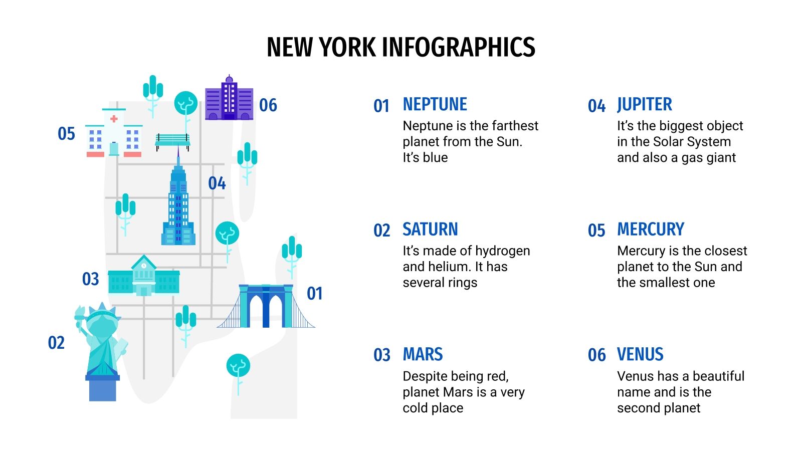 Free New York Infographics for Google Slides and PowerPoint