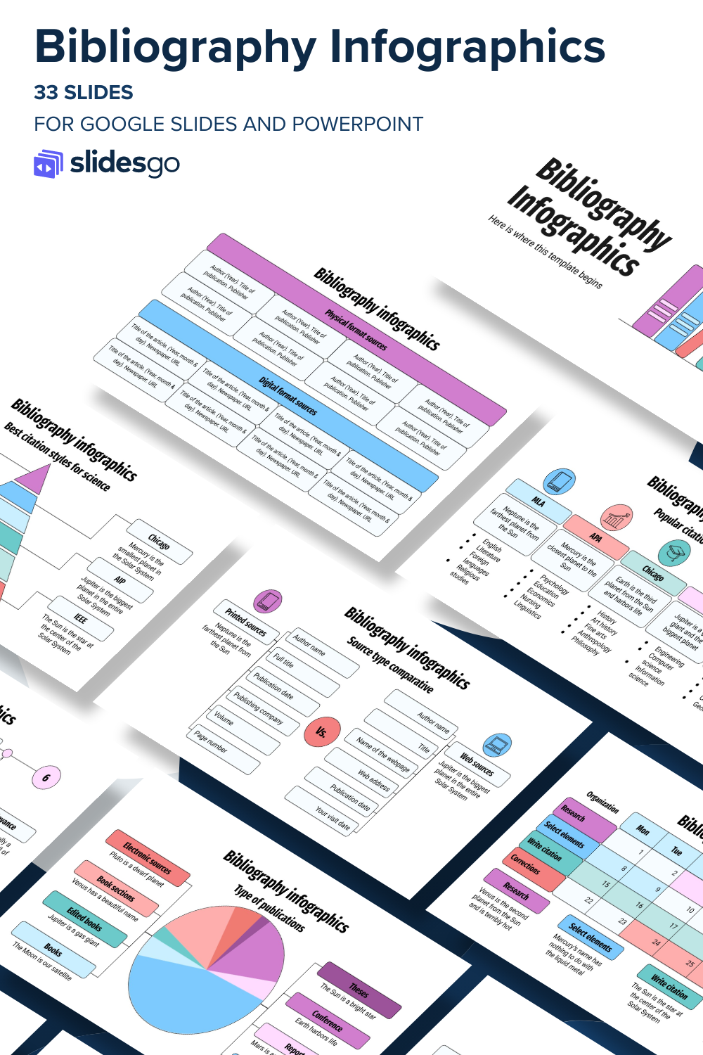Bibliography Infographics | Google Slides & PPT template