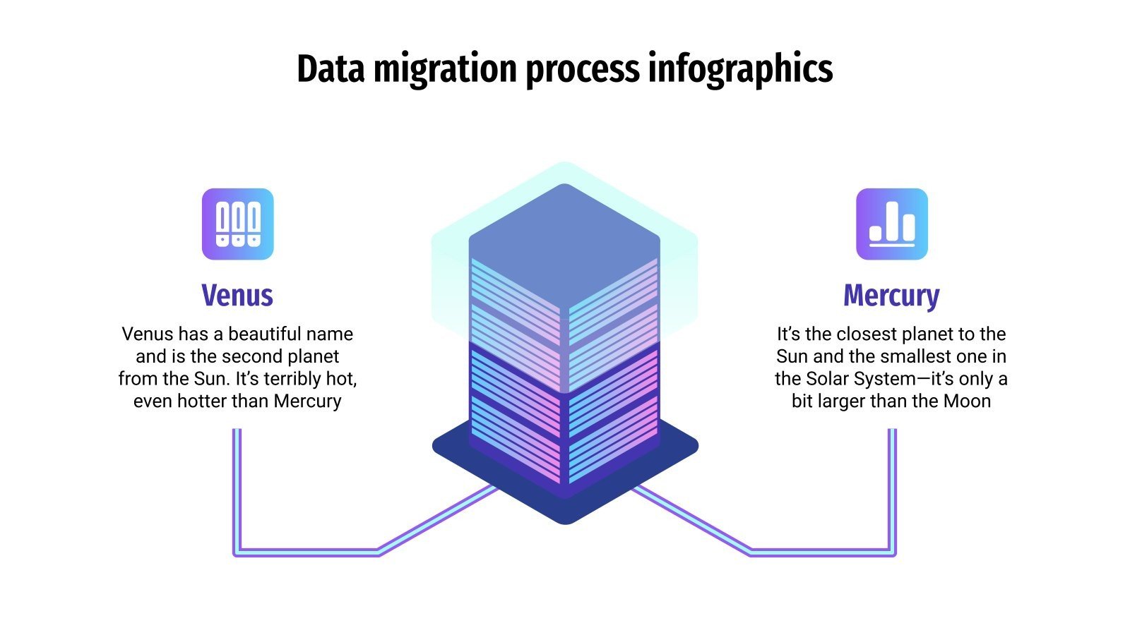 Infográficos de processo de migração de dados | Google Slides