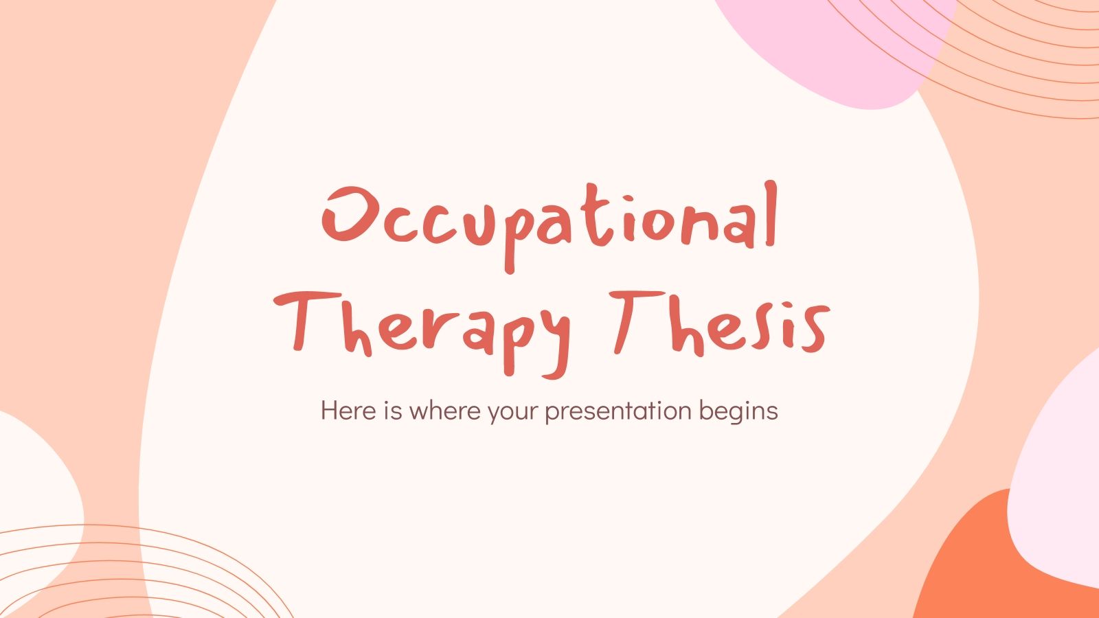 Occupational Therapy Thesis Google Slides & PPT template