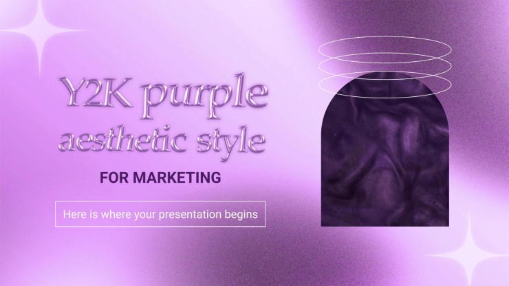 Y2K Purple Aesthetic Style For Marketing Google Slides PPT