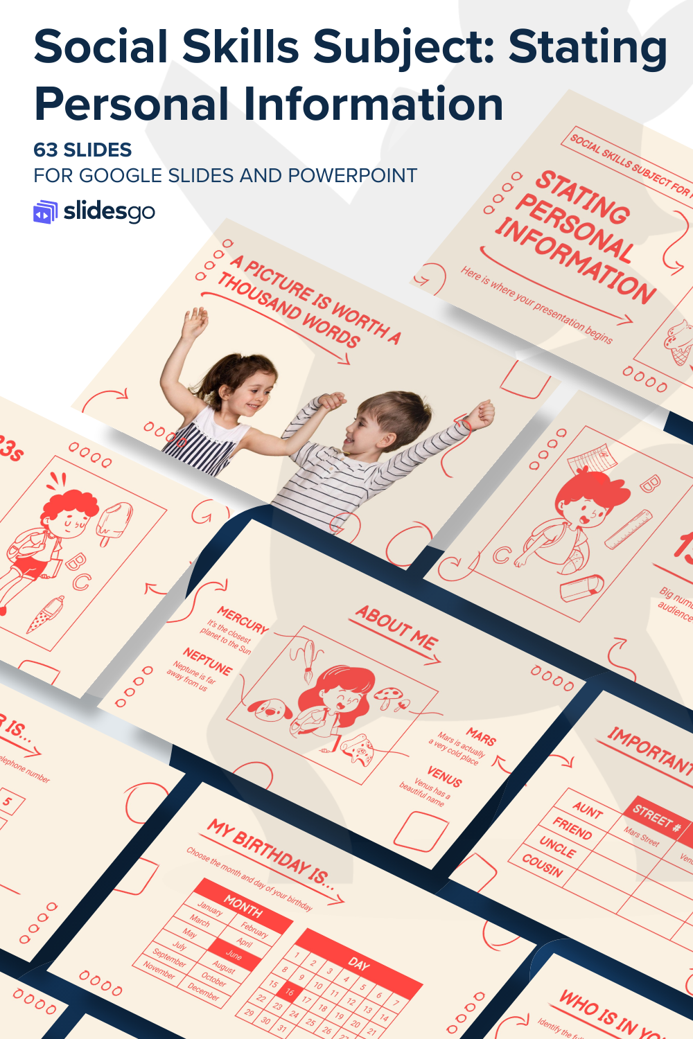 Social Skills: Stating Personal Information | Google Slides