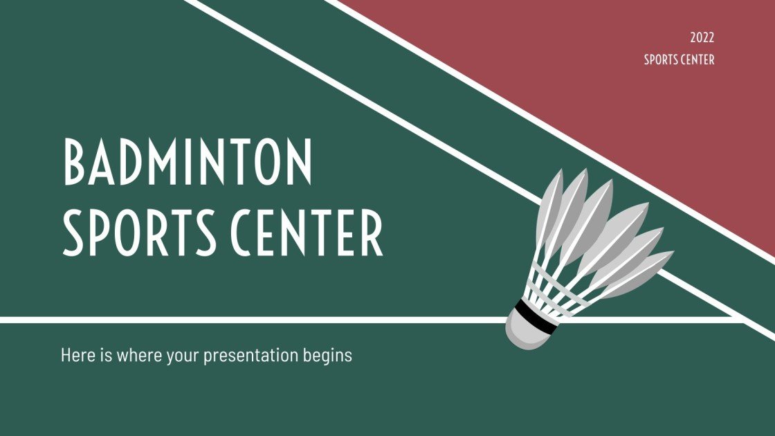 Badminton Sports Center | Google Slides and PowerPoint
