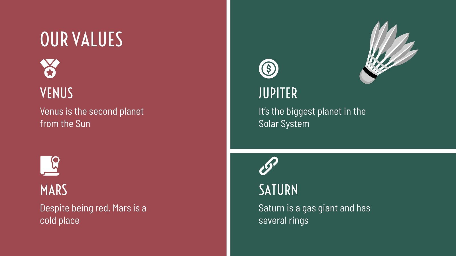 Badminton Sports Center | Google Slides and PowerPoint