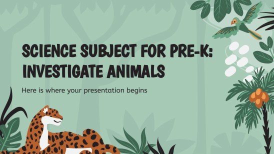 Investigación de animales para niños de preescolar