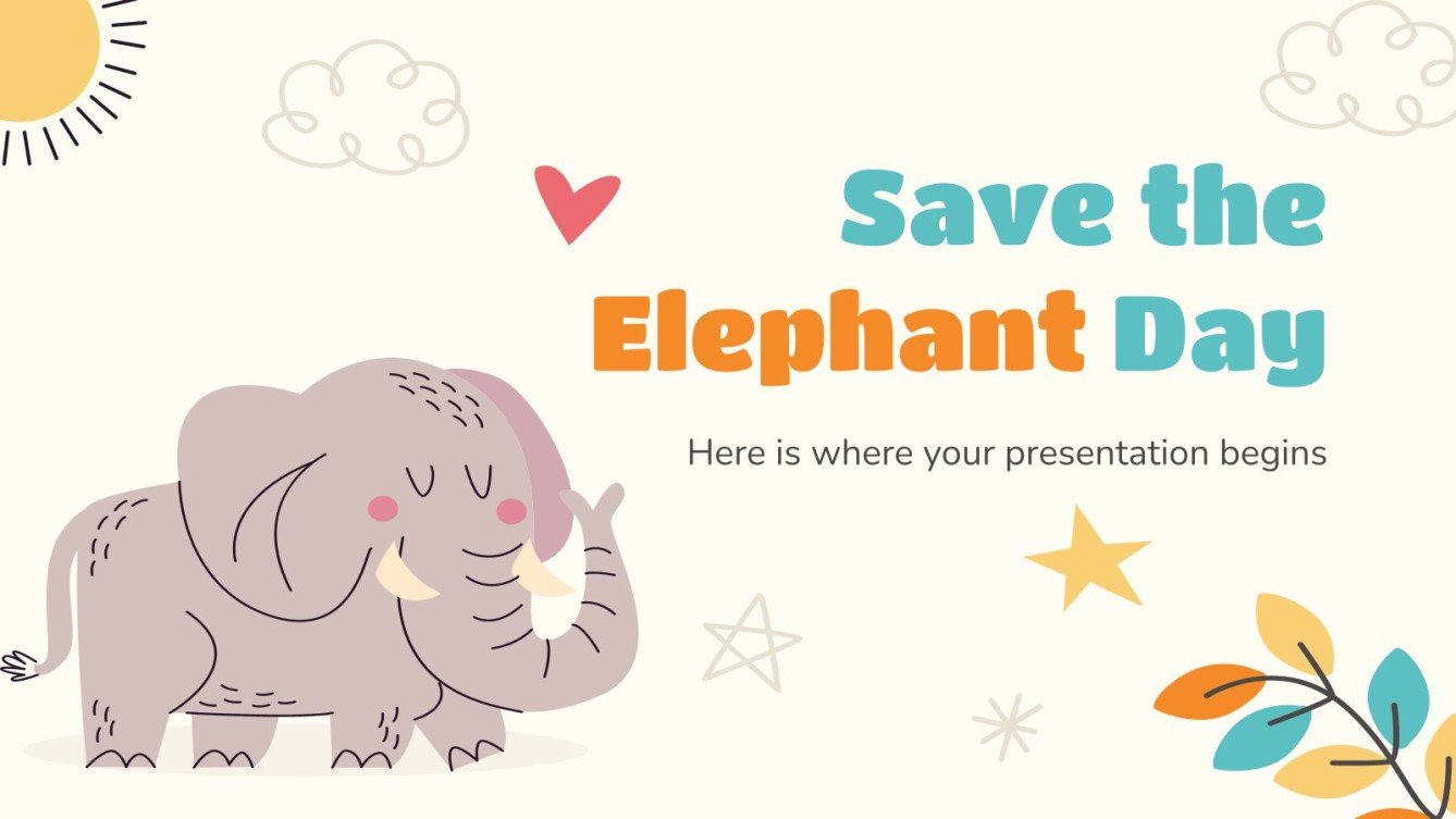 Save the Elephant Day | Google Slides and PowerPoint template