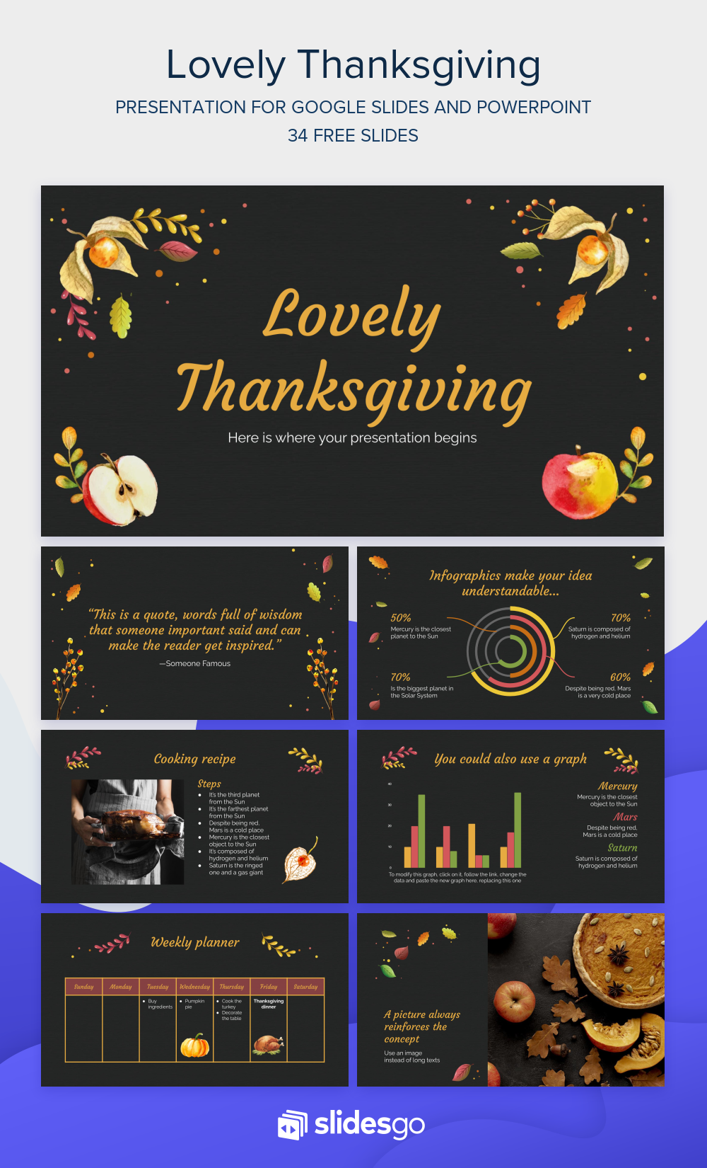 Lovely Thanksgiving Google Slides theme & PowerPoint template