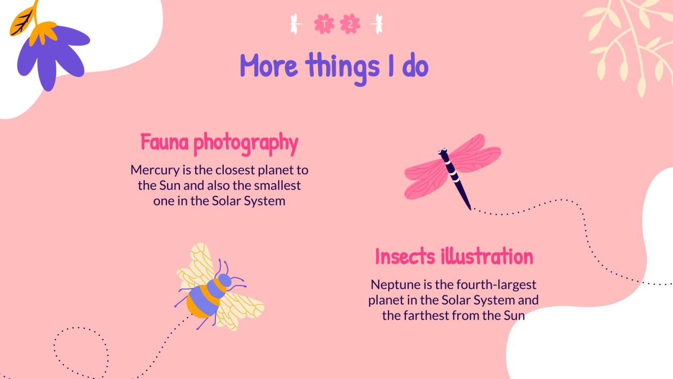 Butterflies Portfolio Google Slides and PowerPoint template