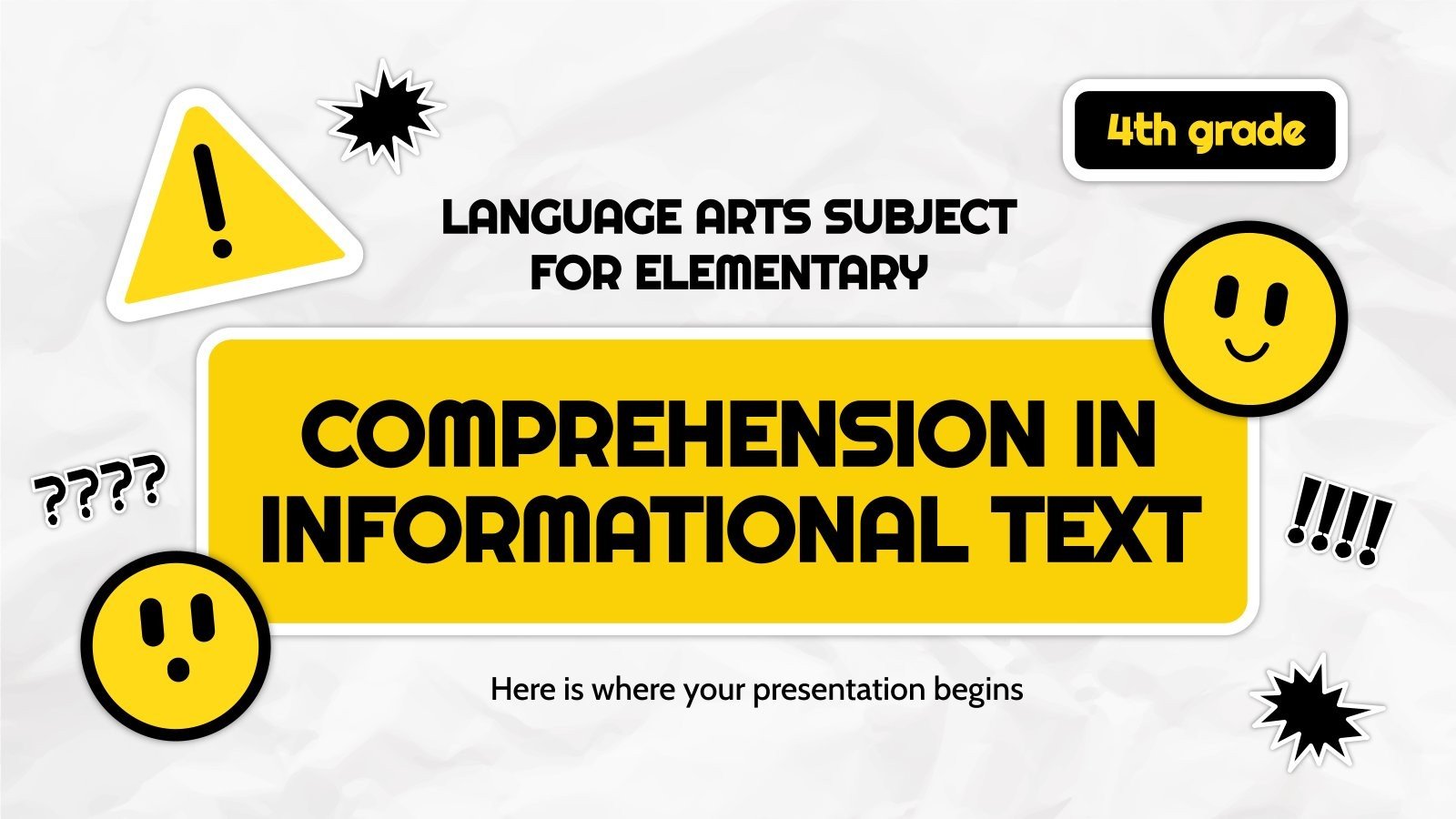 Comprehension in Informational Text for 4th grade